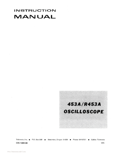 tektronix_453a_r453a Tektronix 453 Service and user manuals free ...