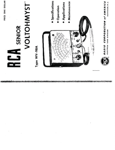 RCA_WV-98A_Senior_VoltOhmyst_VTVM_manual_1955 RCA Service and user ...