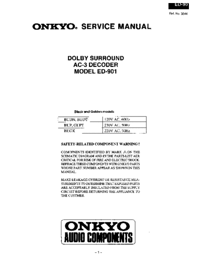 hfe_onkyo_ed-901_service_en ONKYO Audio ED-901 Service and user manuals free download search engine