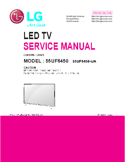 LG_55UF6450-UA_Chassis_LA5ZC_MFL69322918_1506-REV00 LG LED 55UF6450-UA ...